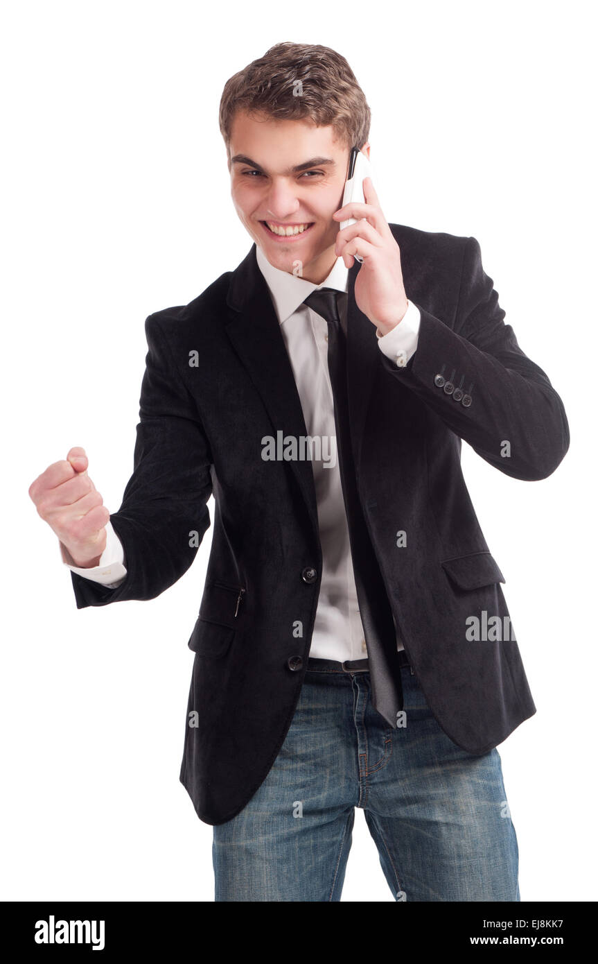 man with a phone Stock Photo - Alamy