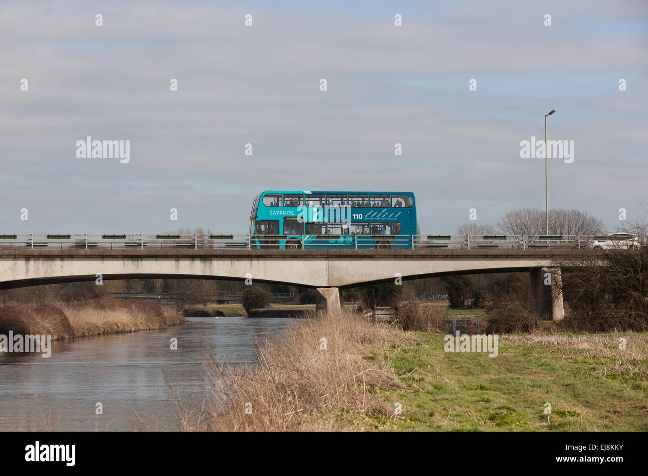 An Arriva Sapphire doubledecker bus in the Midlands UK Stock Photo - Alamy