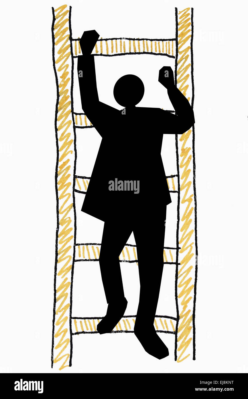 Ladder on top business Cut Out Stock Images & Pictures - Alamy
