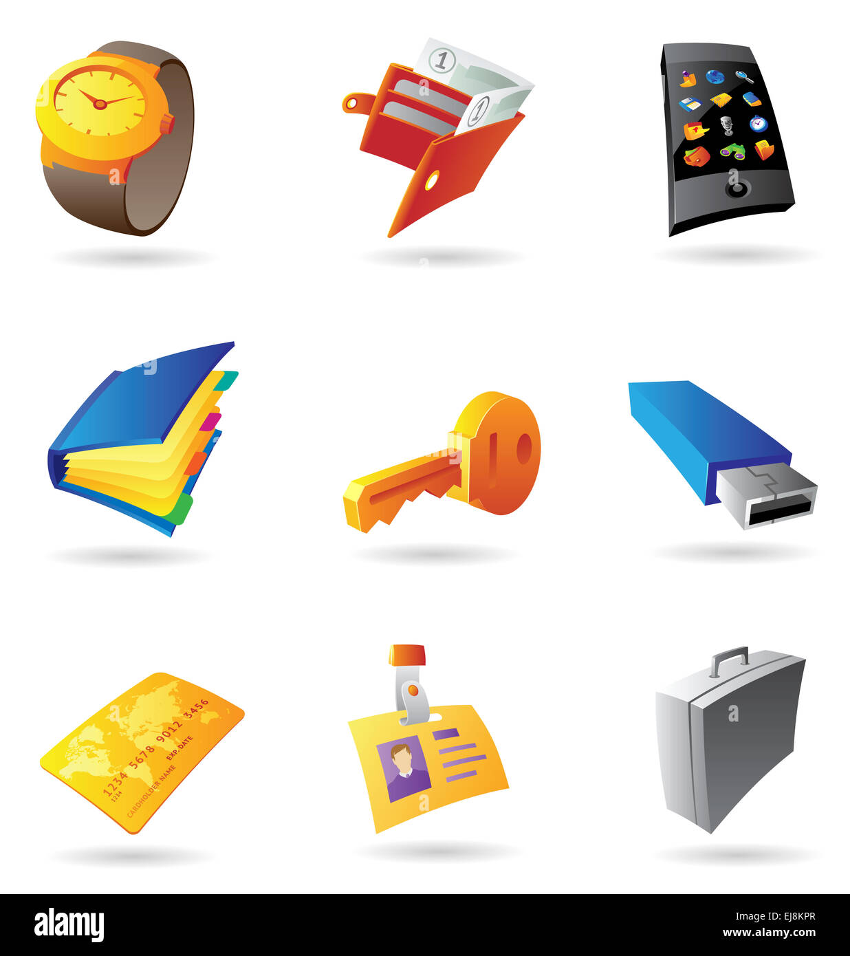 Icons for personal items Stock Photo - Alamy