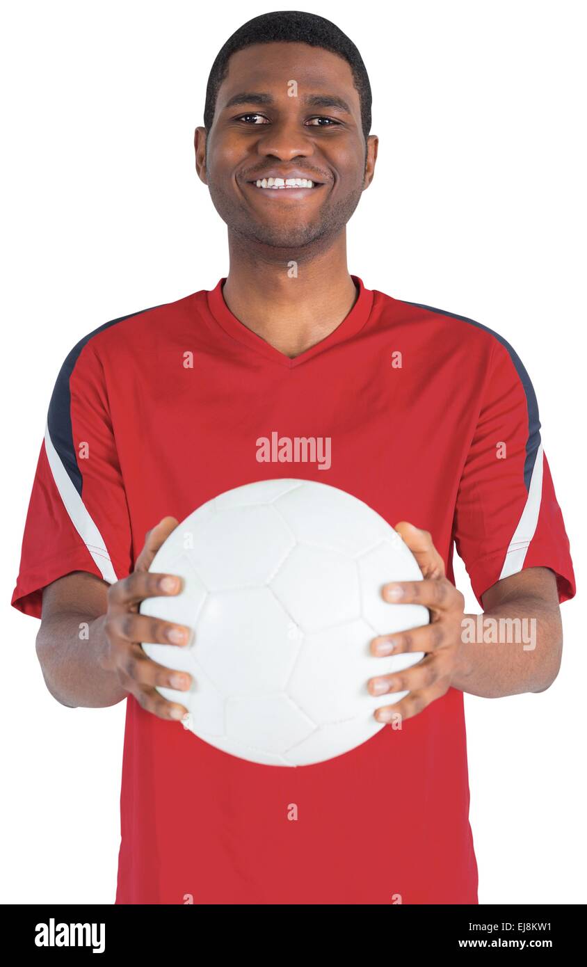 Handsome football fan looking at camera Stock Photo - Alamy