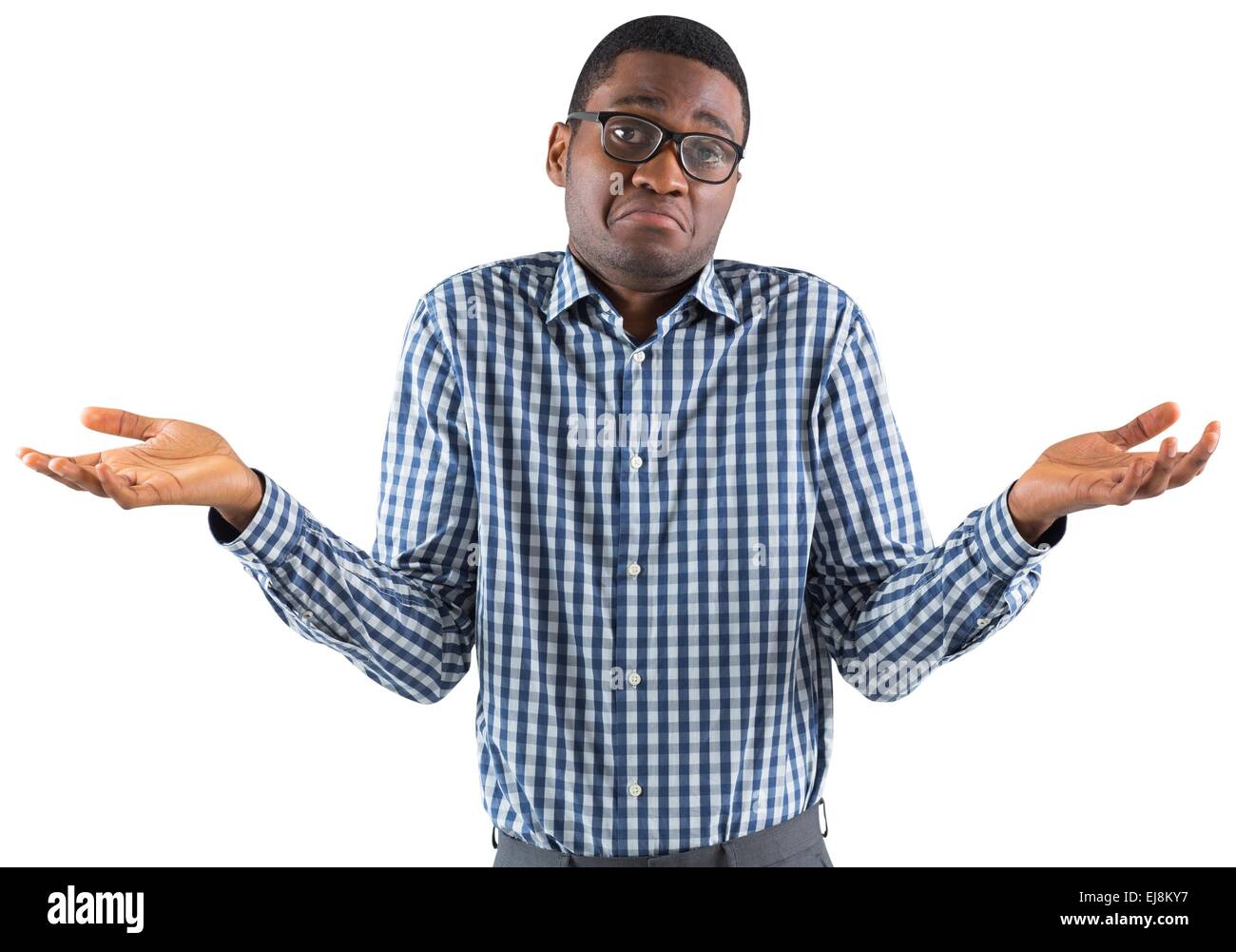 Young handsome businessman shrugging shoulders hi-res stock photography ...