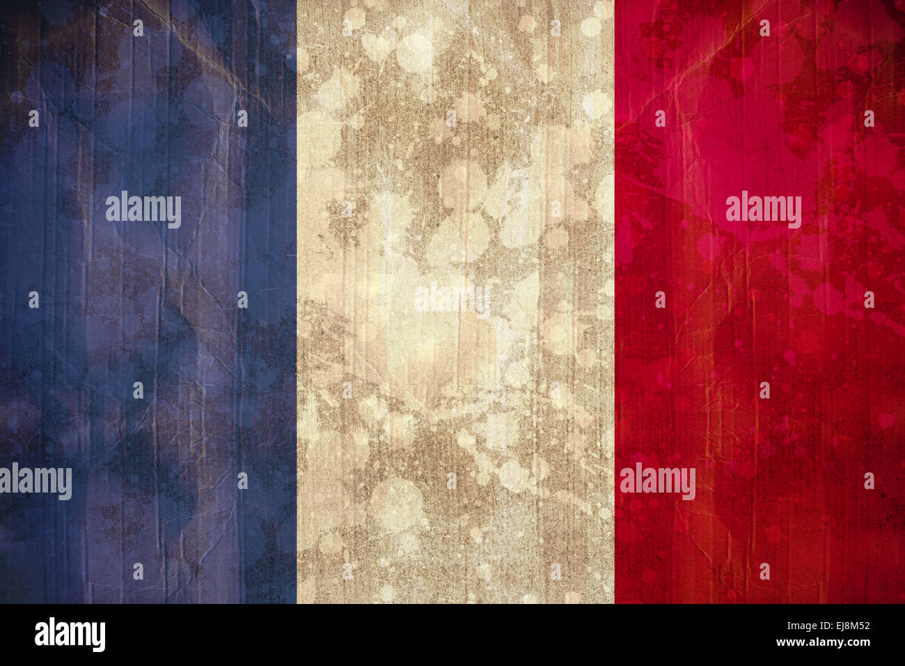 France flag in grunge effect Stock Photo - Alamy