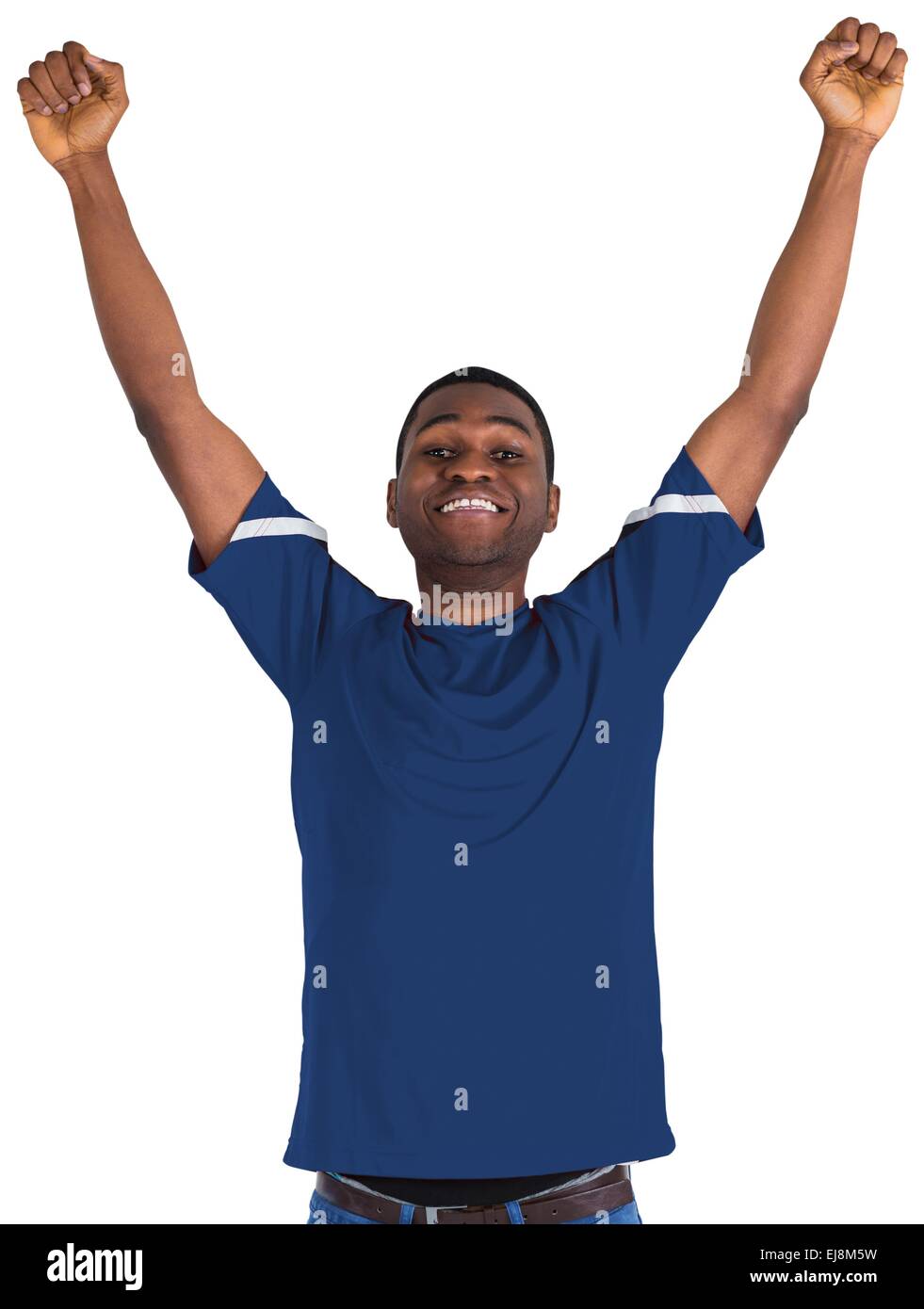 Male wearing blue jersey hi-res stock photography and images - Alamy