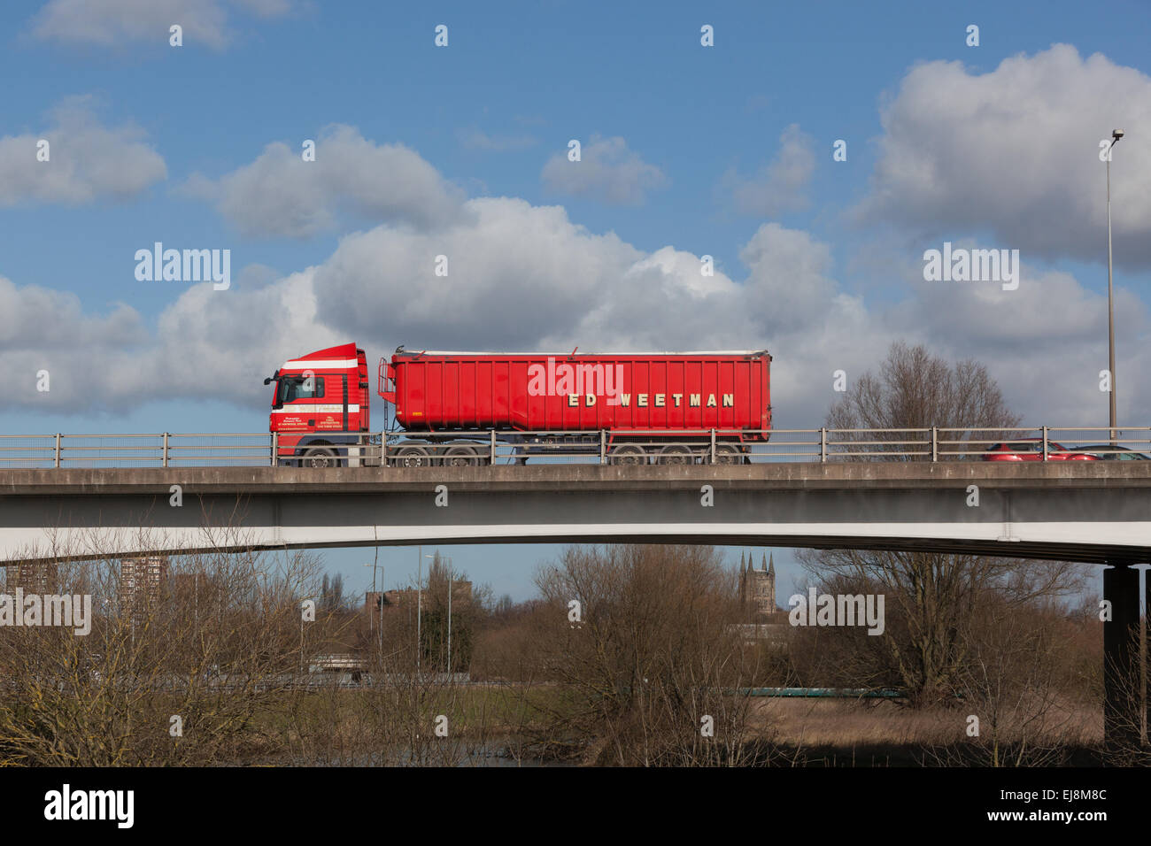 Ed Weetman truck travelling through the Midlands in the UK Stock Photo ...