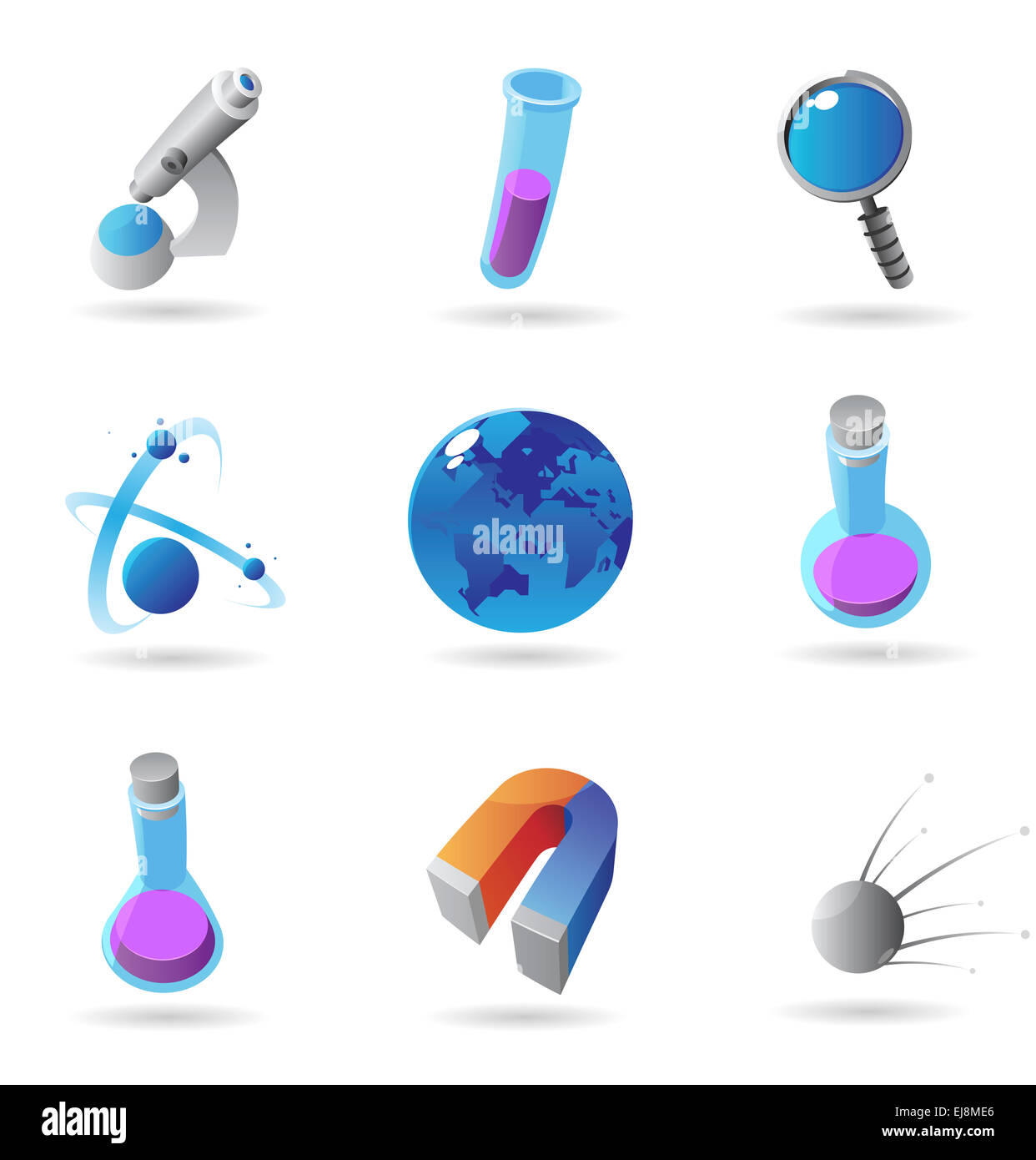 Icons for science Stock Photo - Alamy