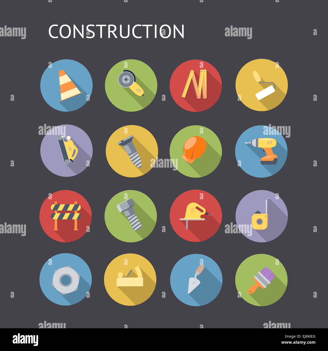 Construction flat hi-res stock photography and images - Alamy