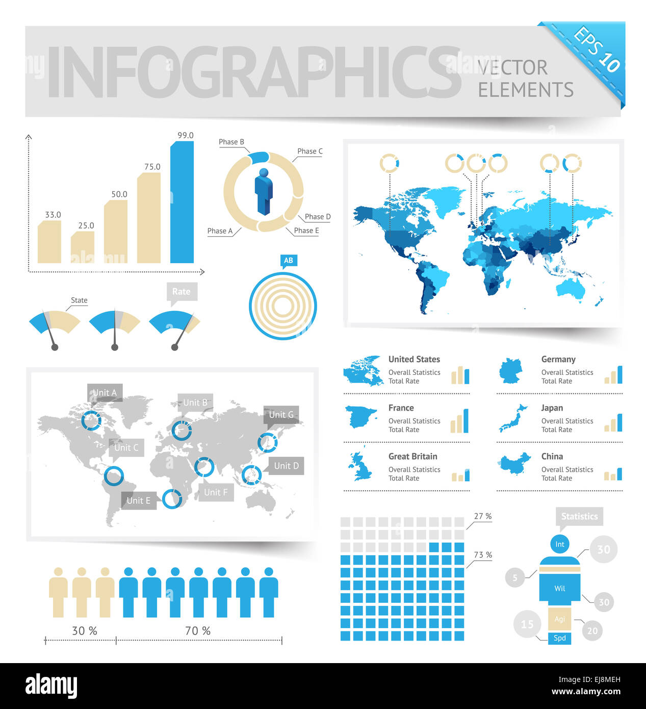 Infographic design elements Stock Photo - Alamy