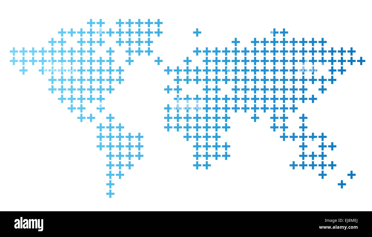 Dotted world map Stock Photo - Alamy