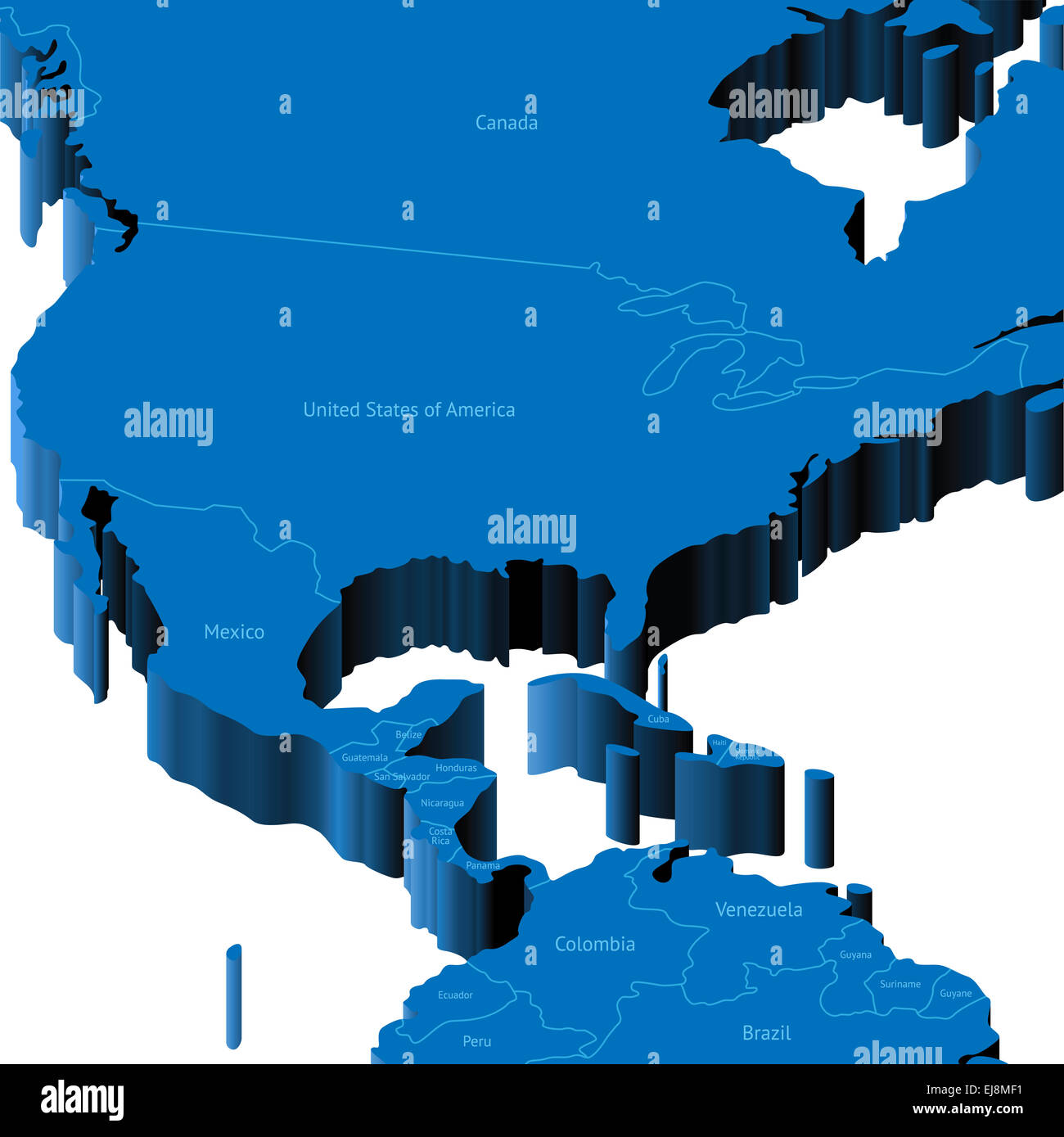 3d map united states hi-res stock photography and images - Alamy