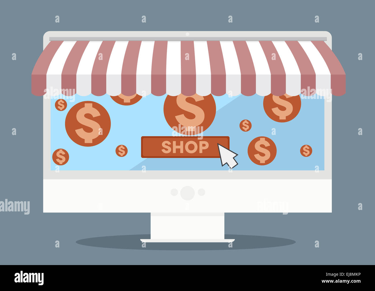FLAT PC Shopping Stock Photo - Alamy