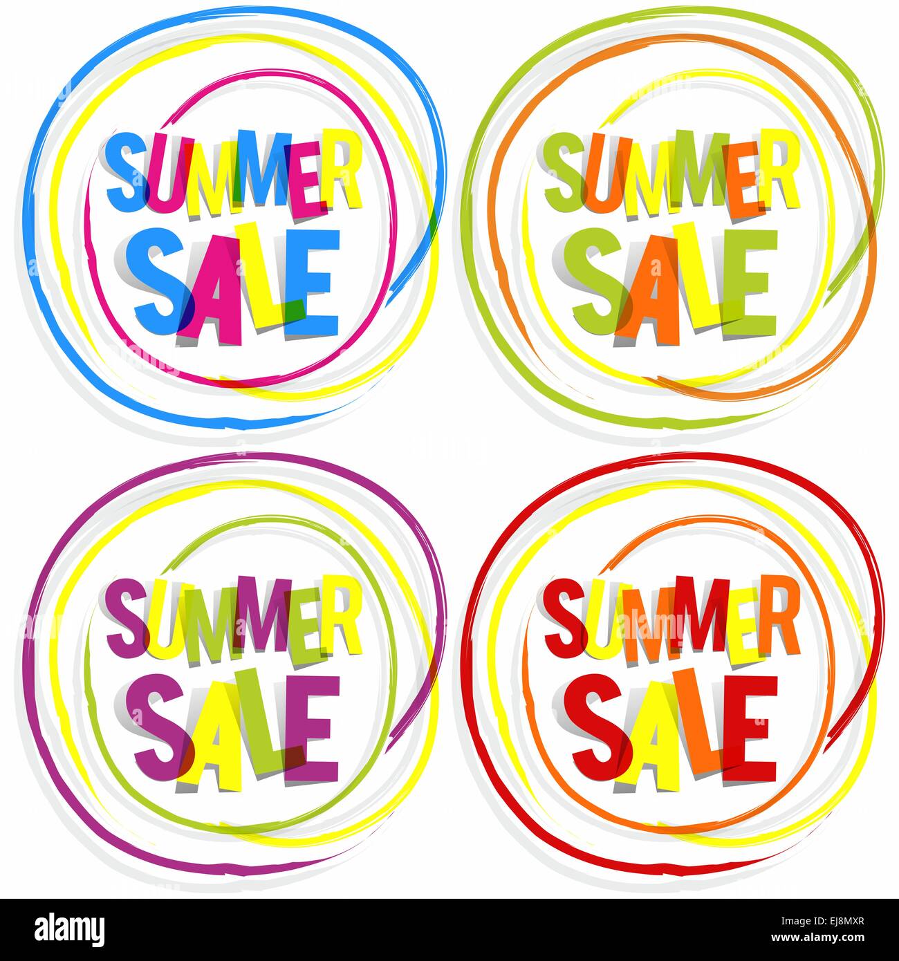 Summer Sale Badges Stock Photo - Alamy