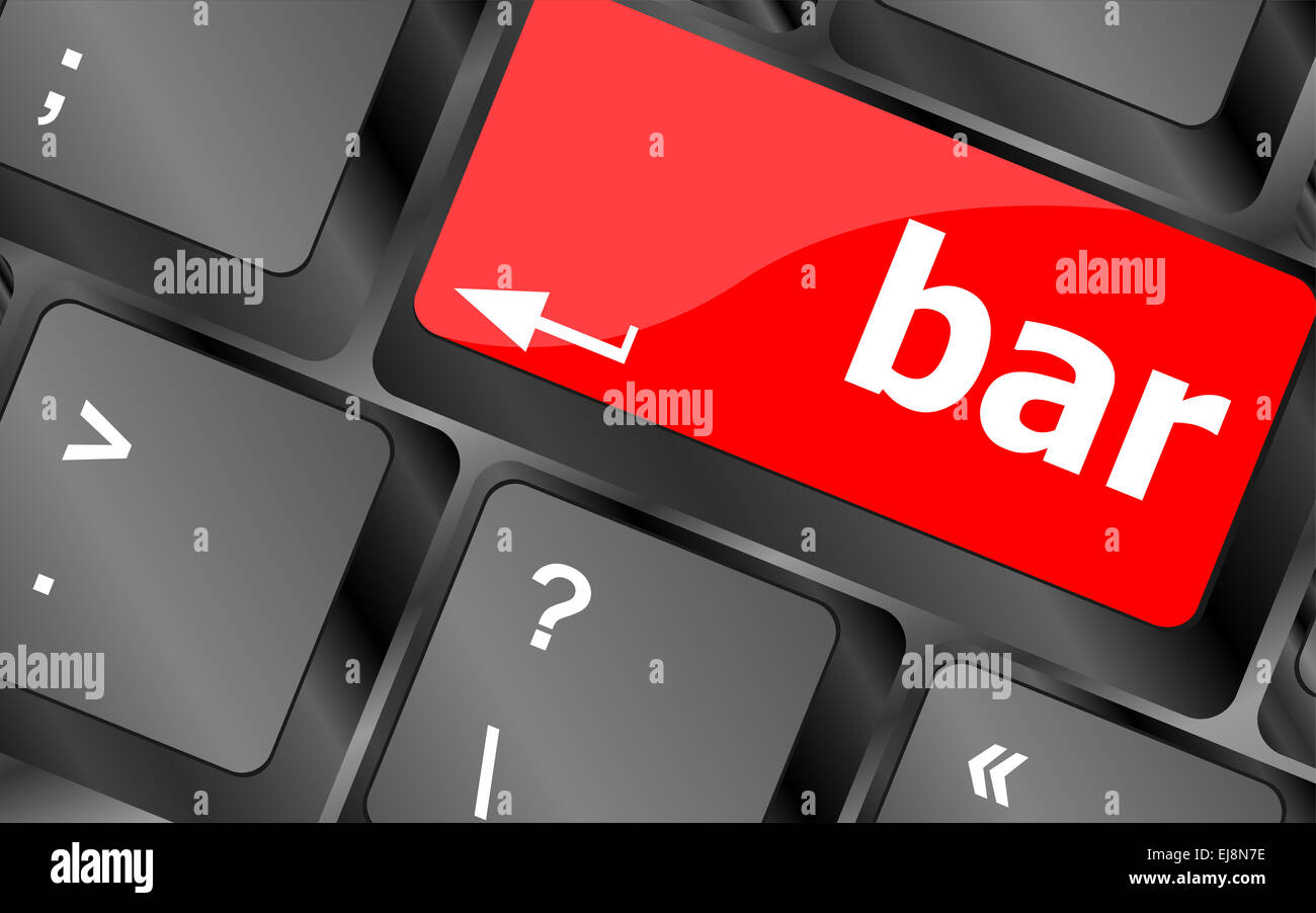 bar button on the digital keyboard keys Stock Photo - Alamy