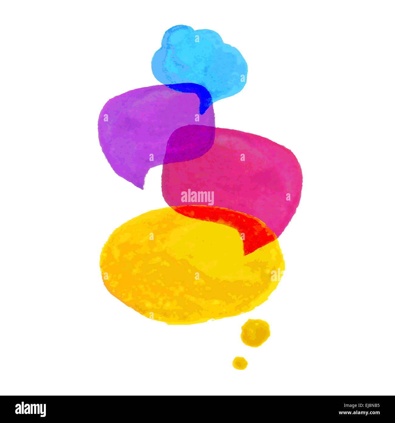Watercolor Speech Bubble Stock Photo - Alamy