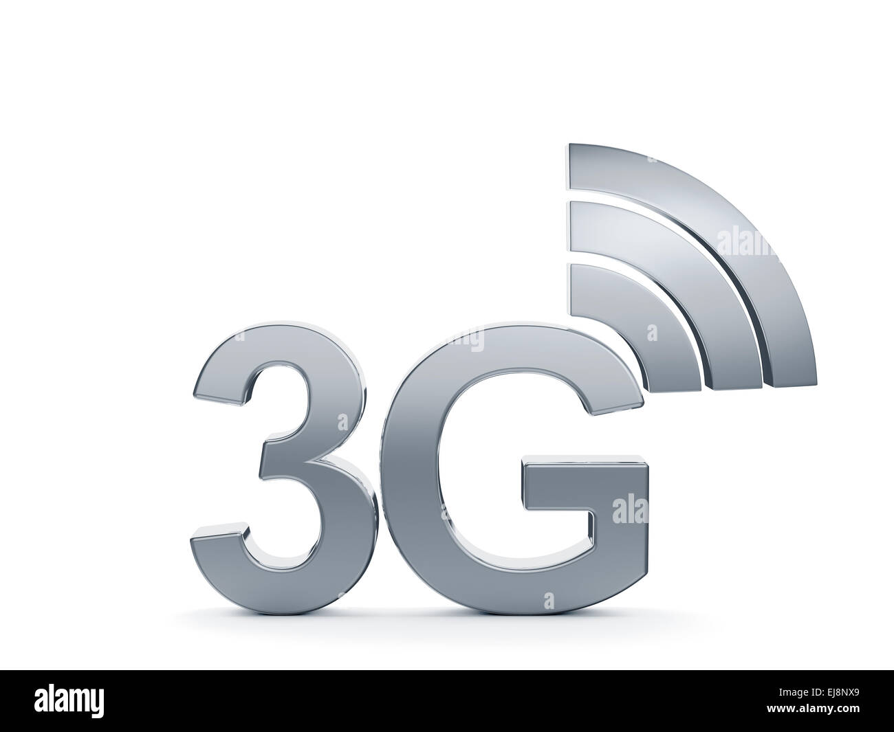 3d renderin of 3G cellular high speed data connection concept logo ...