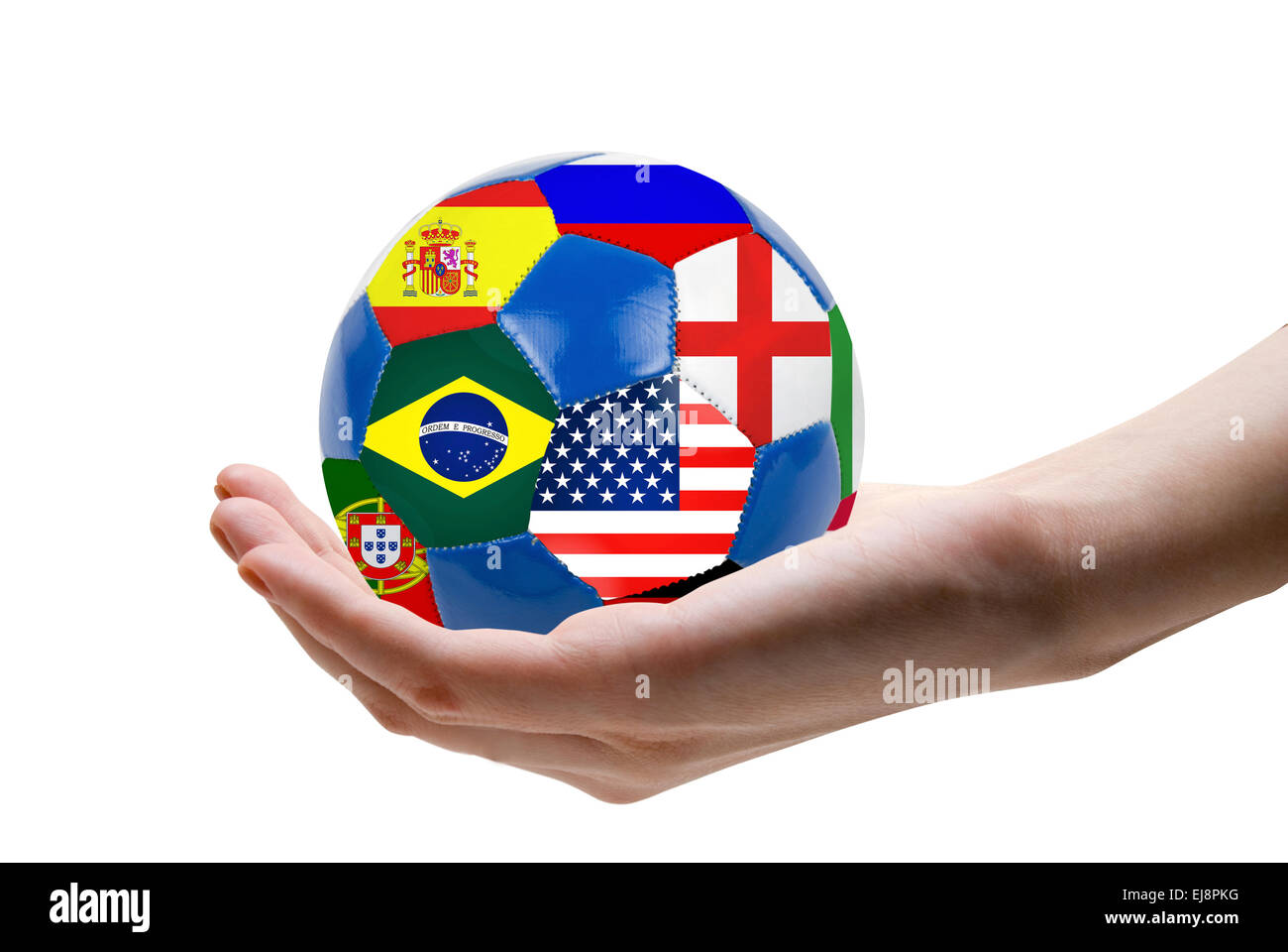 Soccer ball with nations flag Stock Photo - Alamy