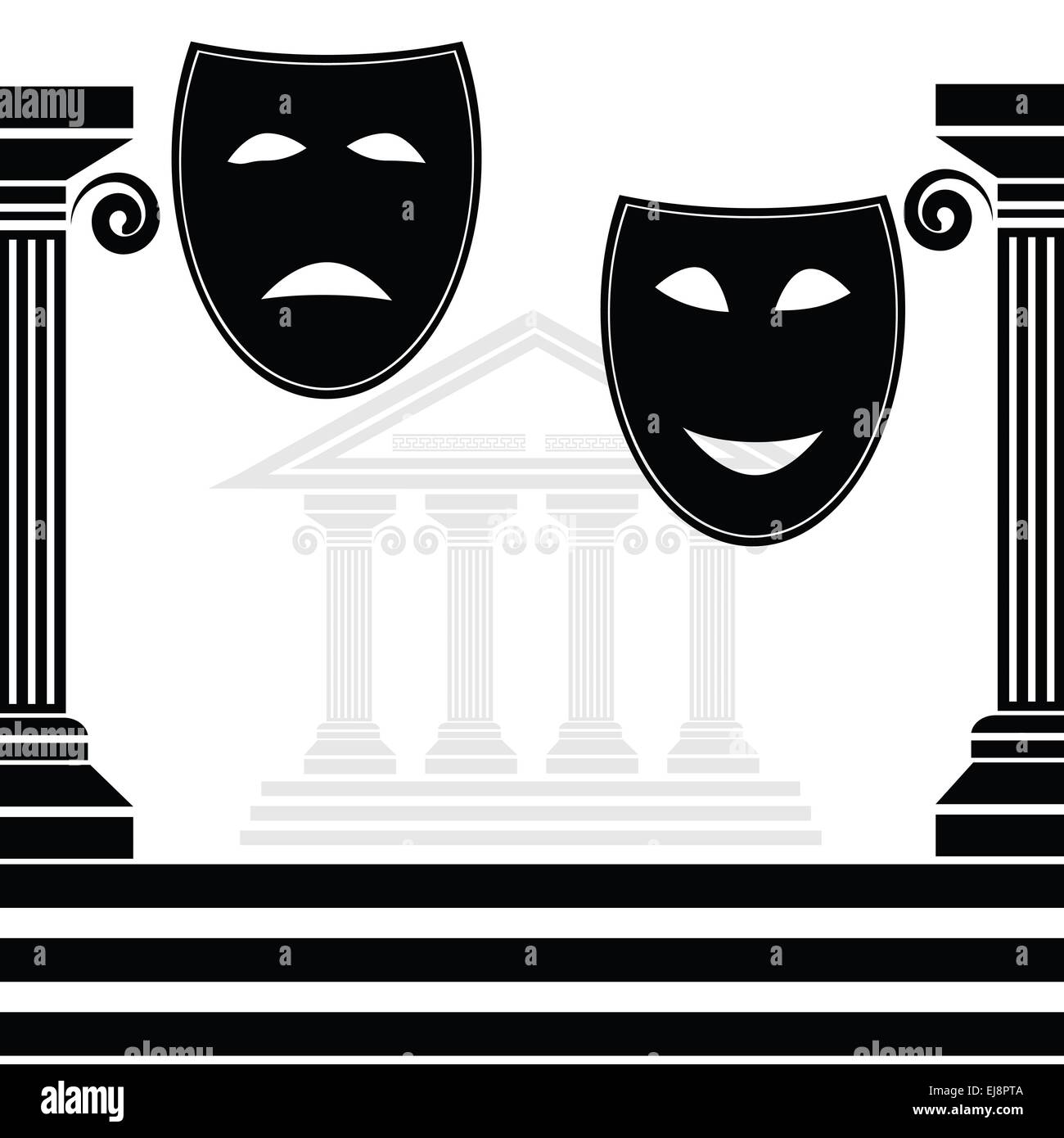 Greek drama masks hi-res stock photography and images - Alamy