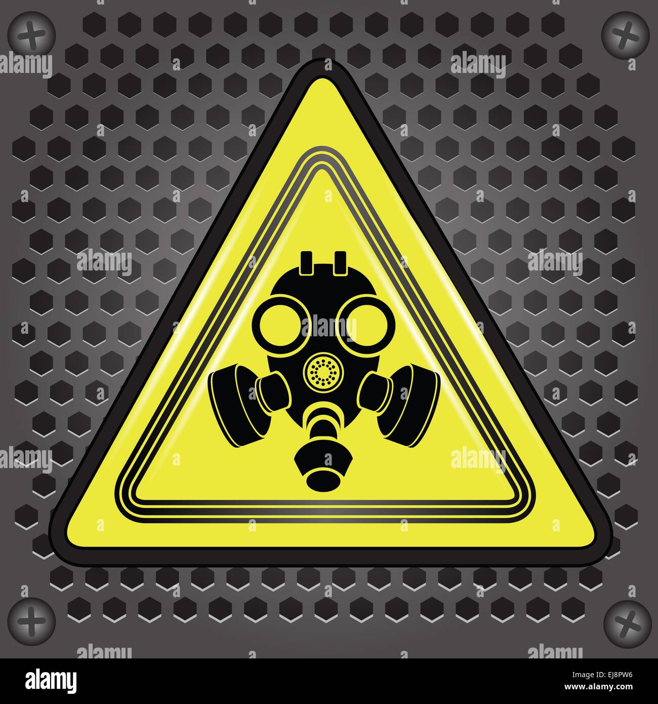 yellow gas mask sign Stock Photo - Alamy