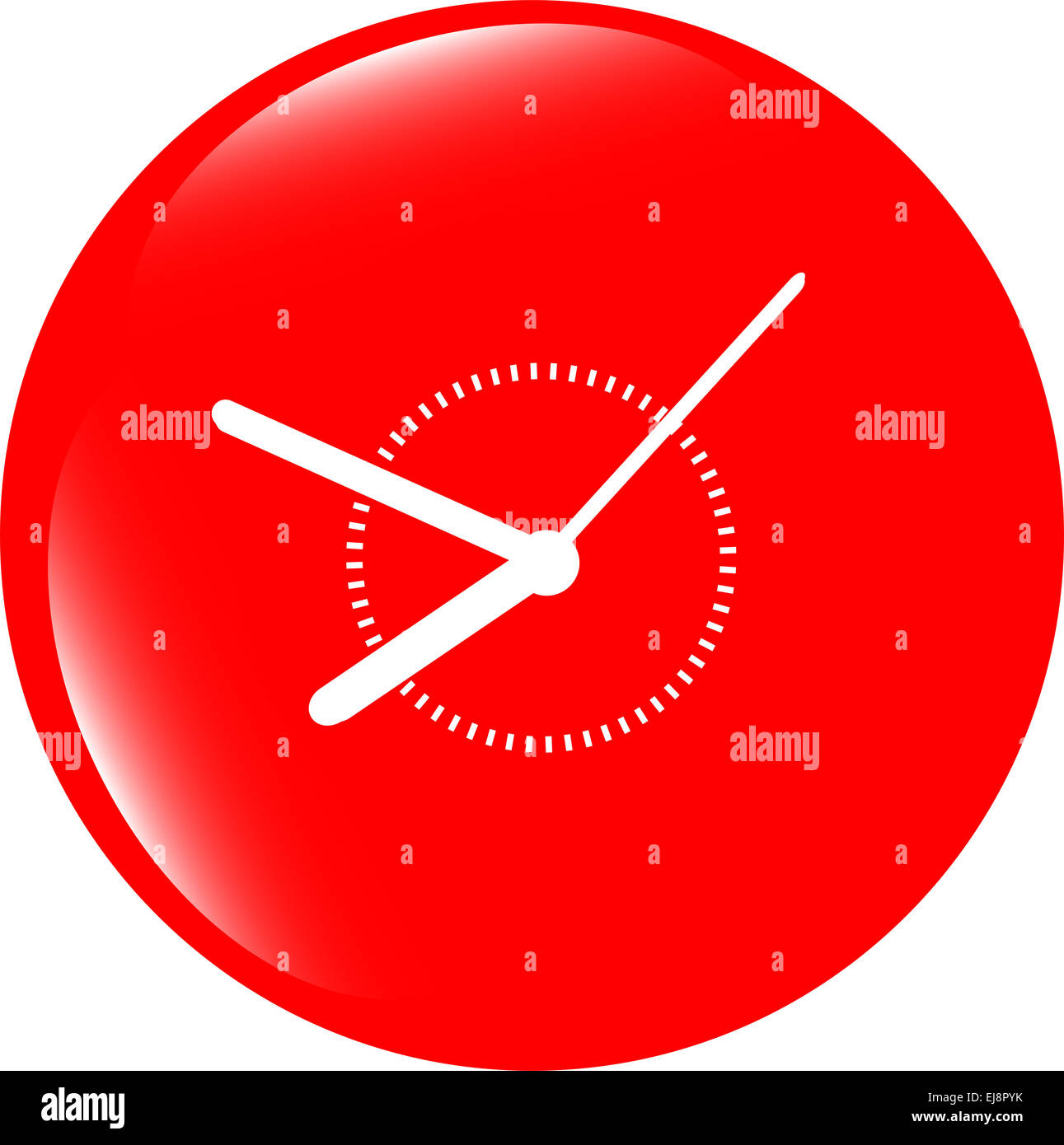 Clock icon web button sign Stock Photo - Alamy