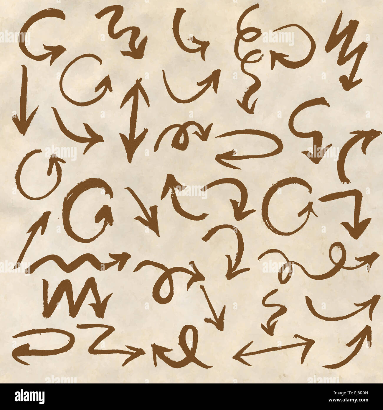 Old Paper With Arrows Stock Photo - Alamy