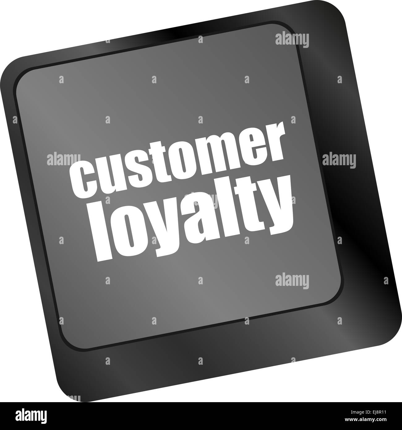 button keypad key with customer loyalty word Stock Photo - Alamy