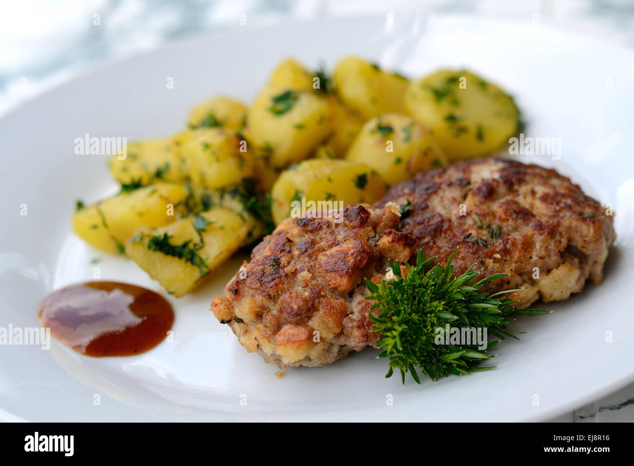 Rissoles with vegetables Stock Photo - Alamy