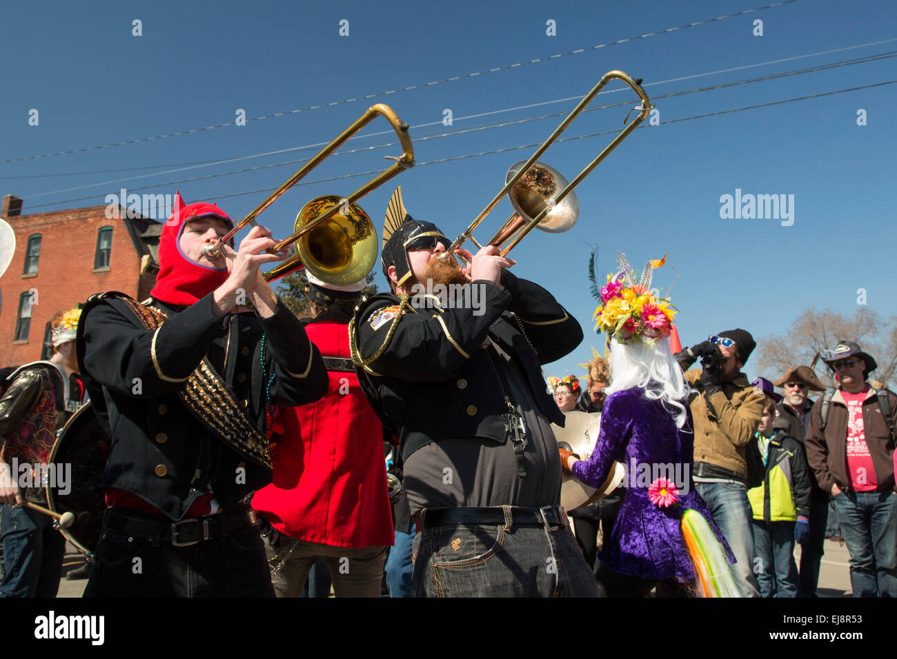 Detroit, Michigan, USA. 22nd March, 2015. The Marche du Nain Rouge ...
