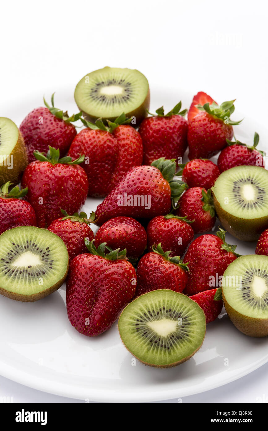 Strawberries halved hi-res stock photography and images - Alamy
