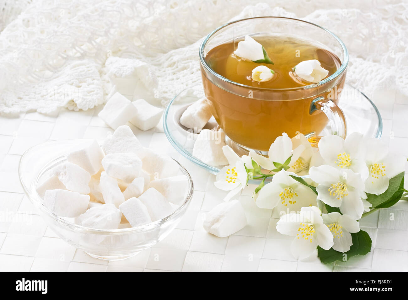 Cup jasmin tea Stock Photo - Alamy