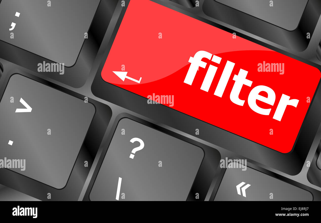 filter button on computer pc keyboard key Stock Photo - Alamy