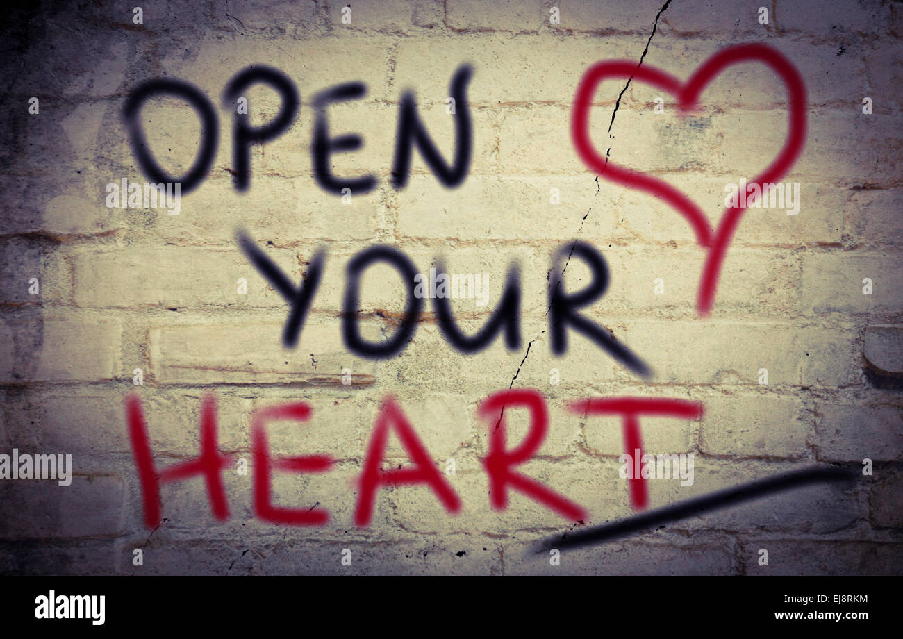Open Your Heart Concept Stock Photo - Alamy