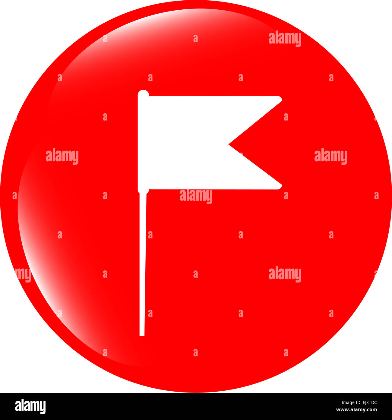 flag sign web button icon Stock Photo - Alamy
