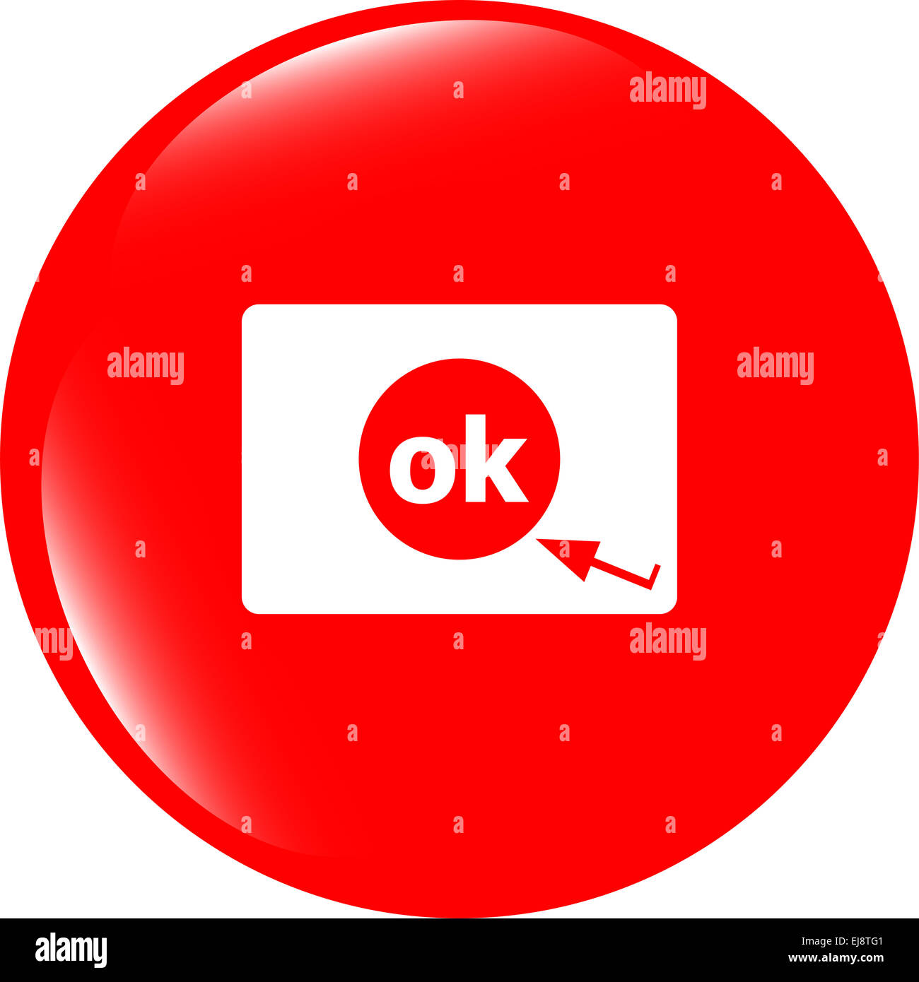 Ok sign icon hi-res stock photography and images - Alamy