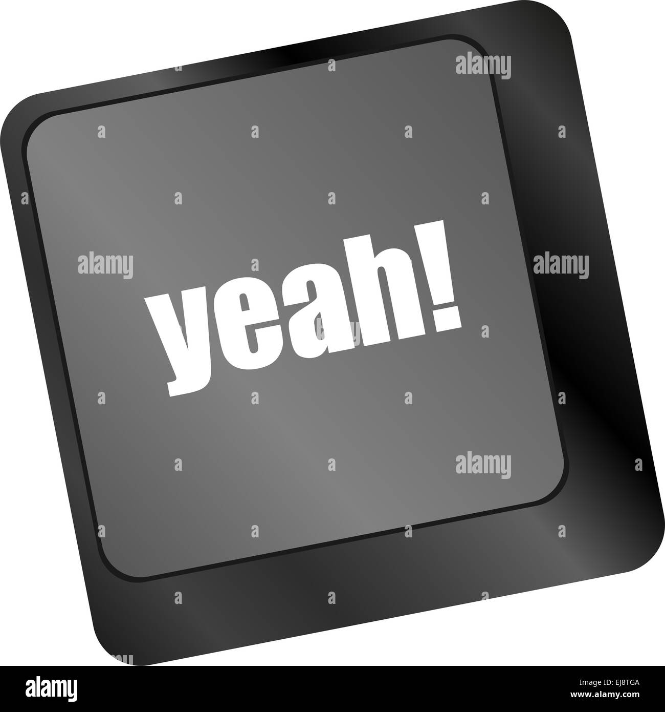 yeah word on computer keyboard key Stock Photo - Alamy