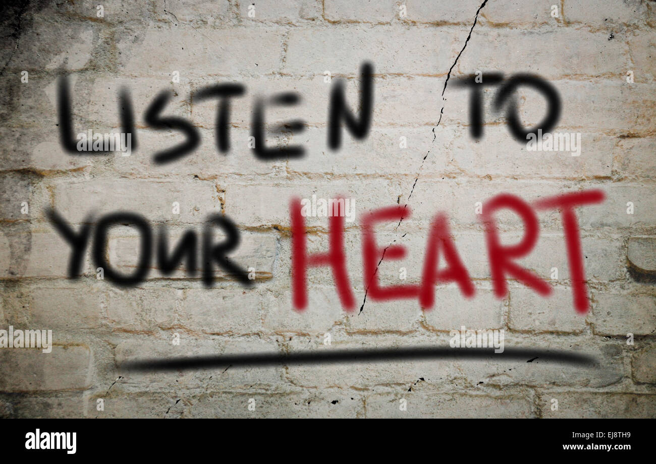 Listen To Your Heart Concept Stock Photo - Alamy