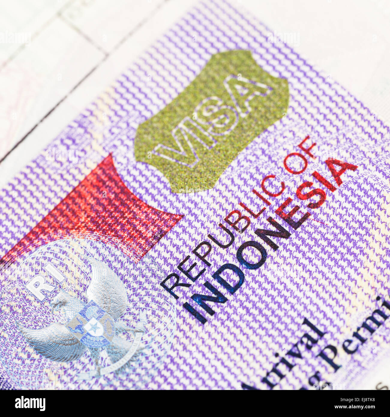 Indonesia visa hi-res stock photography and images - Alamy
