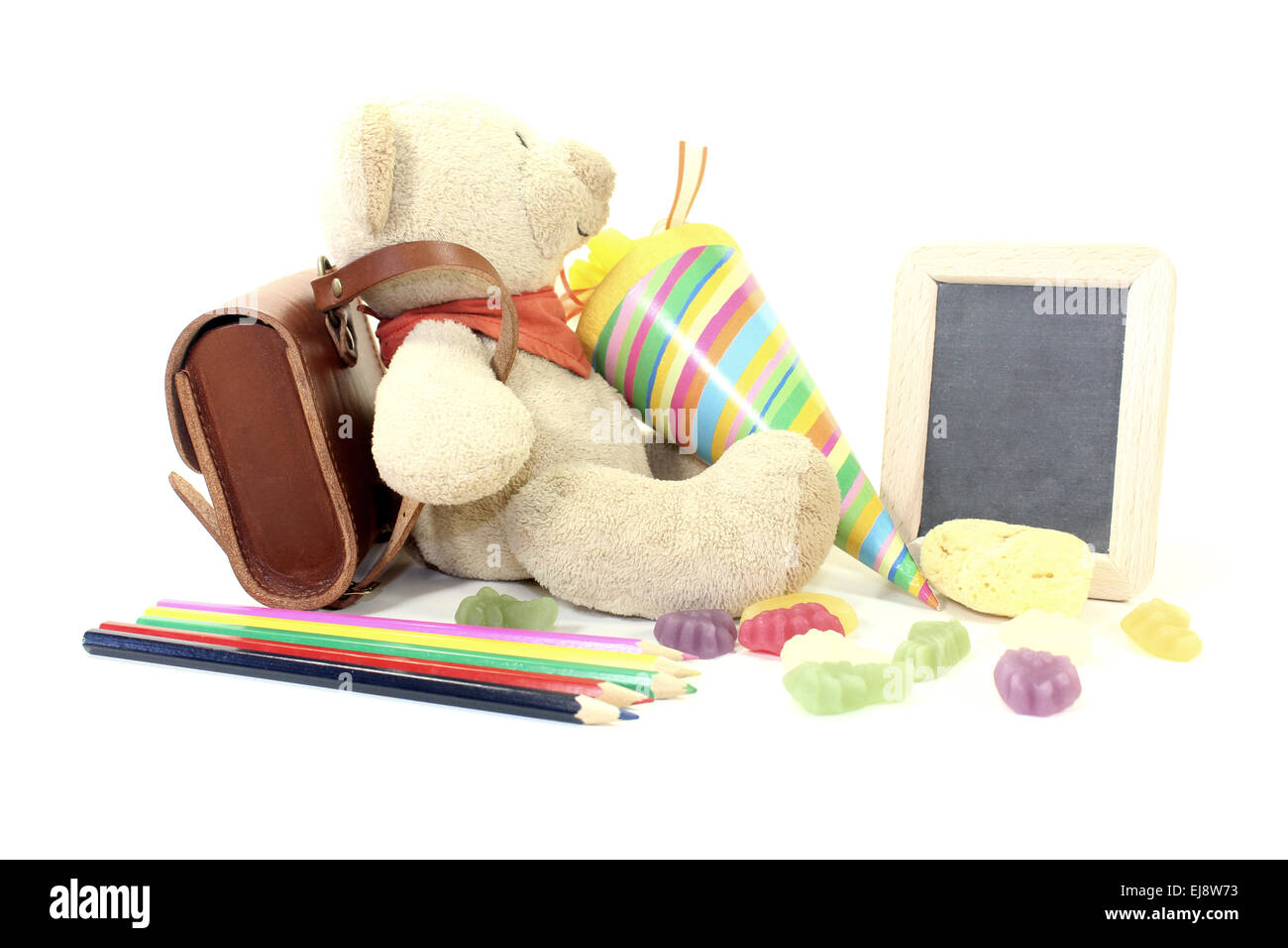 Back to school with teddy bear Stock Photo - Alamy