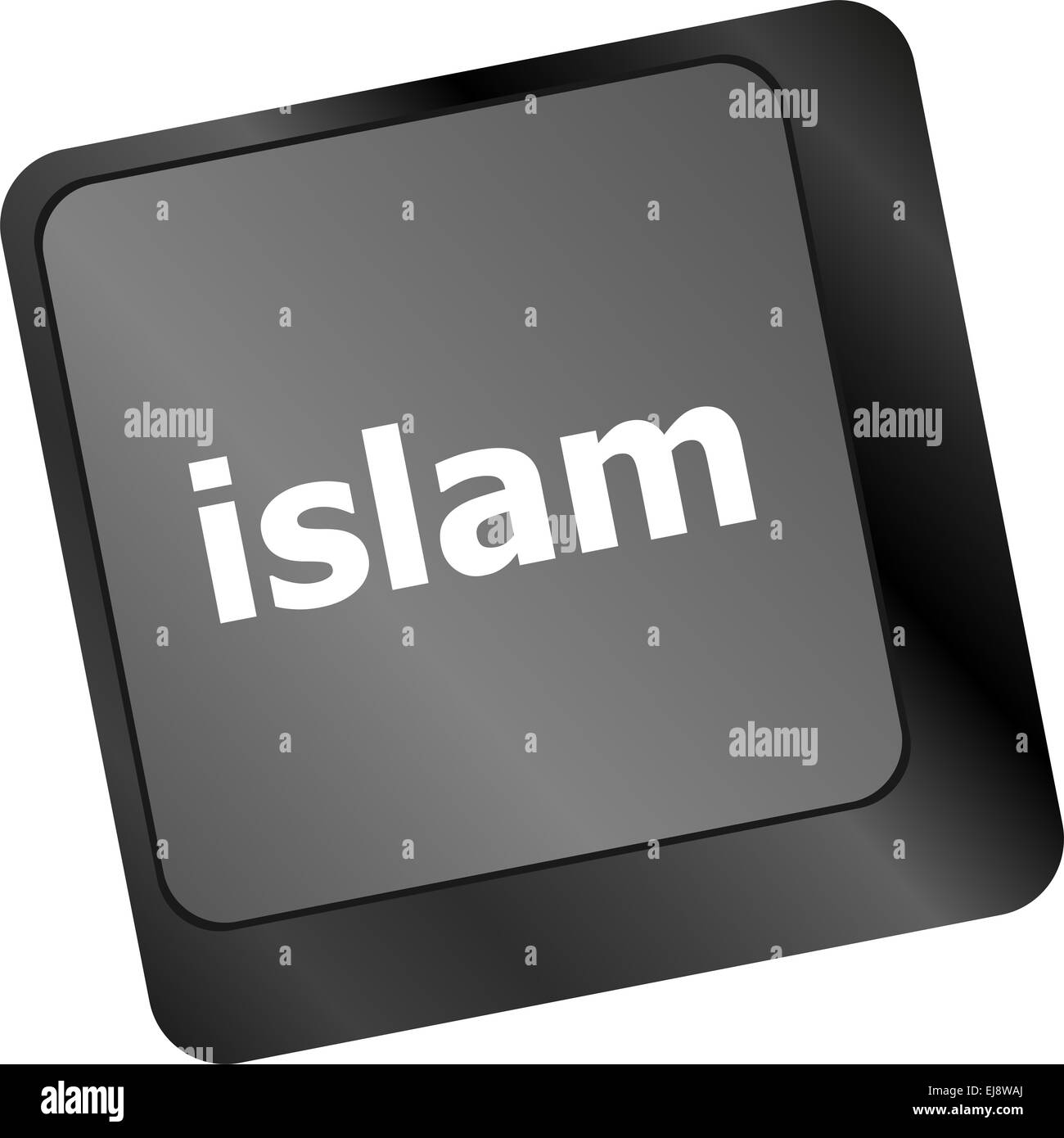 islam word on computer key on enter button Stock Photo - Alamy
