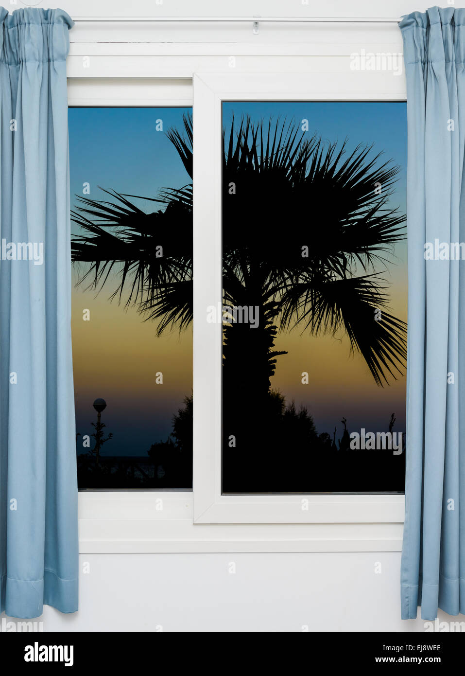 Scenic view from window sea hi-res stock photography and images - Alamy