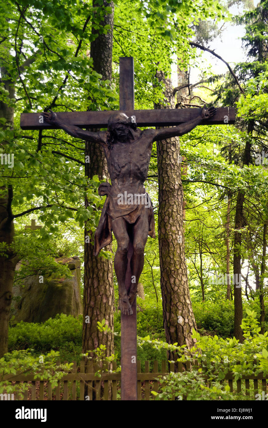 Cemetery in a Forest Stock Photo - Alamy