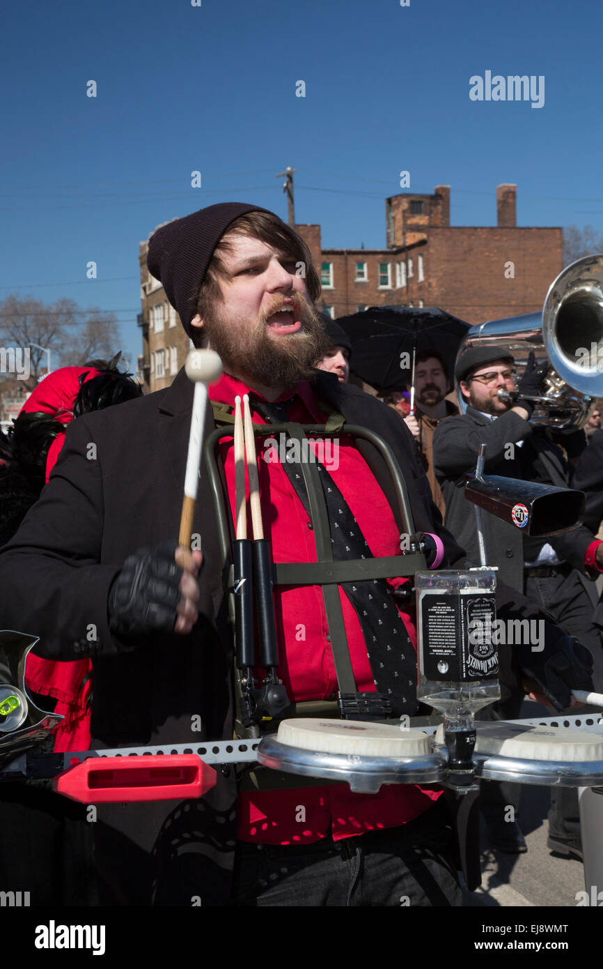 Detroit, Michigan, USA. 22nd March, 2015. The Marche du Nain Rouge ...
