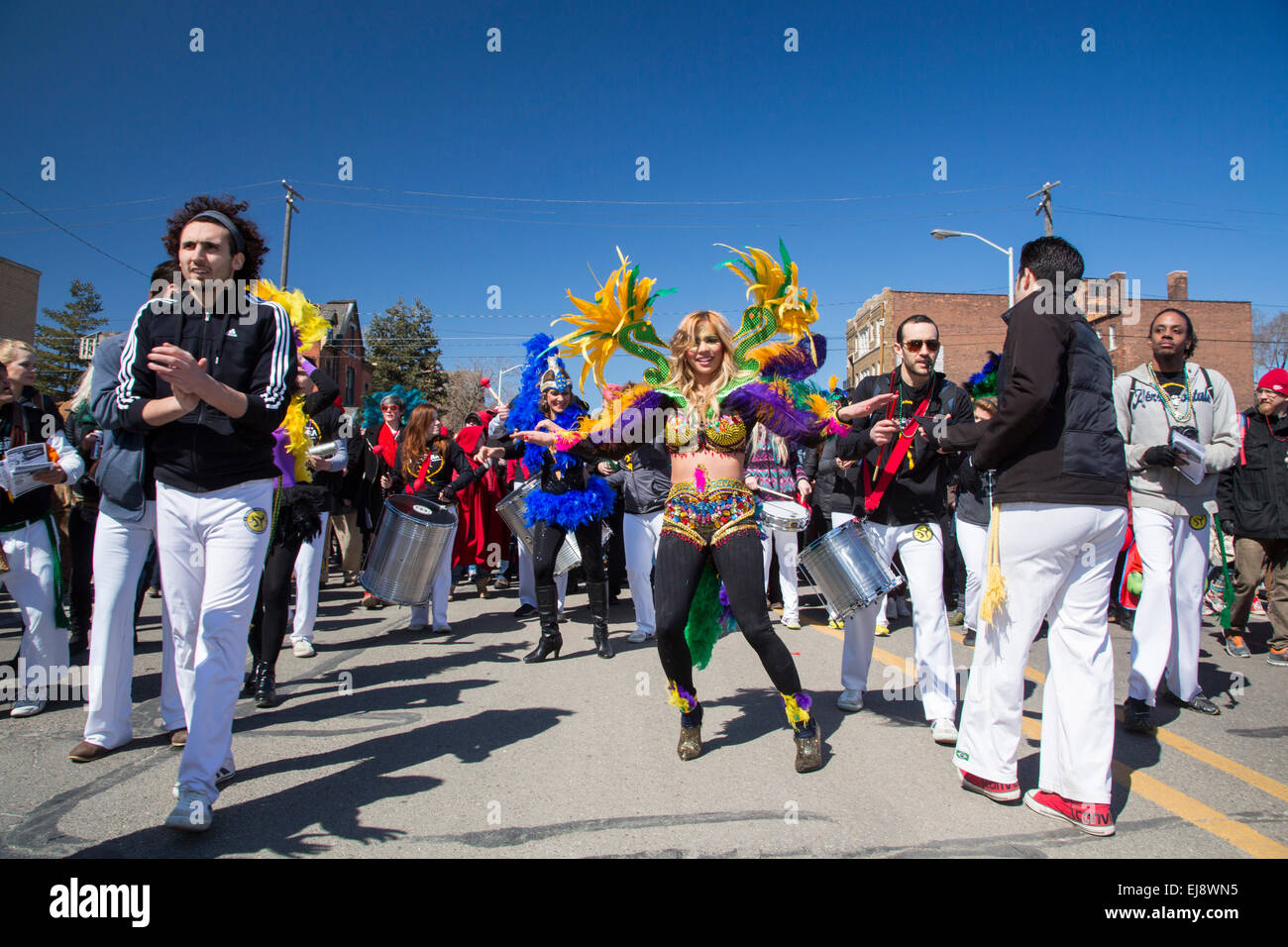 Detroit, Michigan, USA. 22nd March, 2015. The Marche du Nain Rouge ...