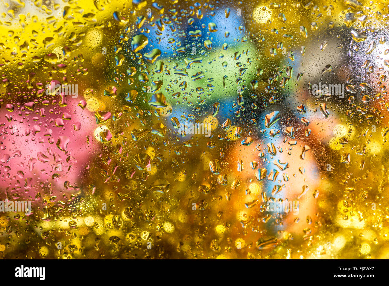 Water droplets on glass Stock Photo - Alamy