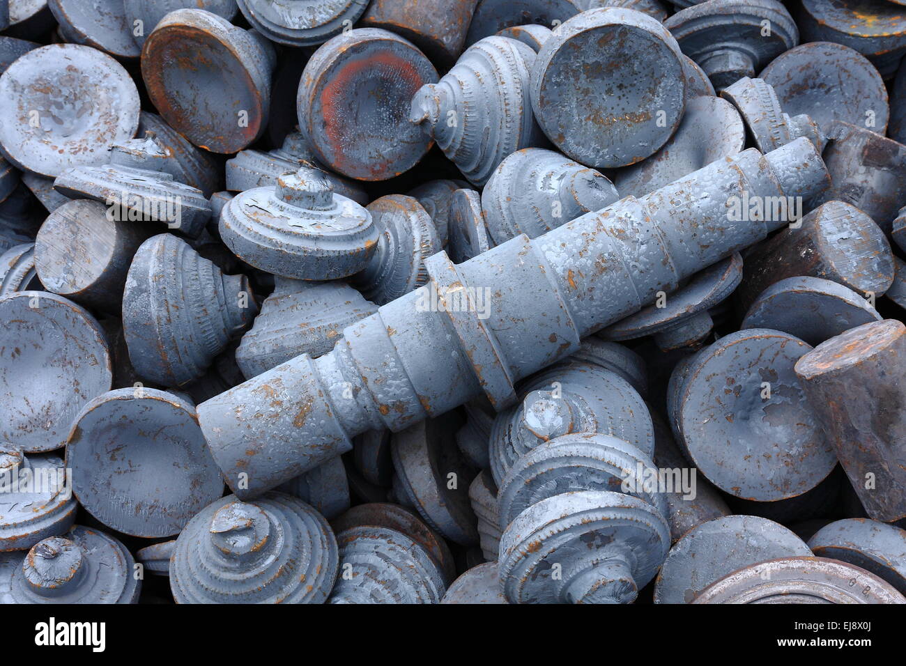 Slugs from a drop forge Stock Photo - Alamy
