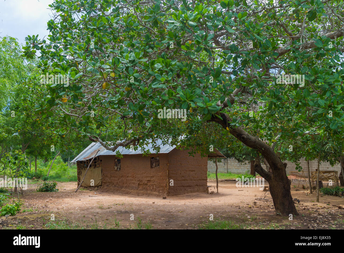 Small clay hut Stock Photo - Alamy