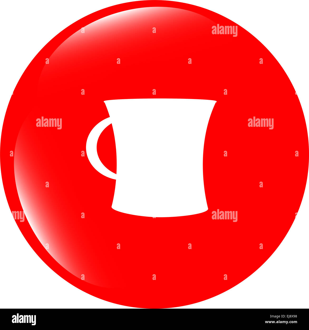 coffee cup button icon Stock Photo - Alamy