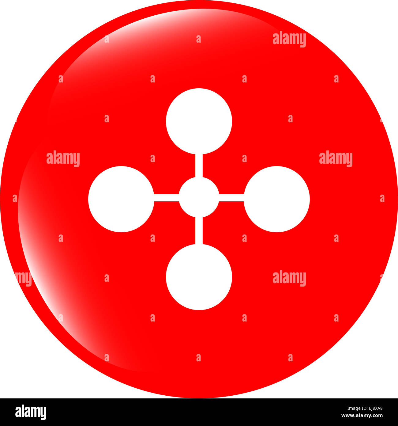 chemistry icon web button isolated on white Stock Photo - Alamy