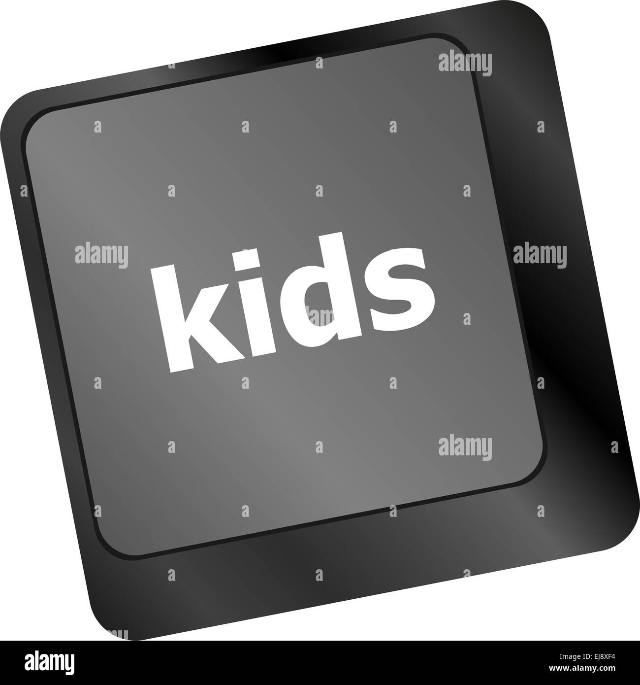 kids key button in a computer keyboard Stock Photo - Alamy
