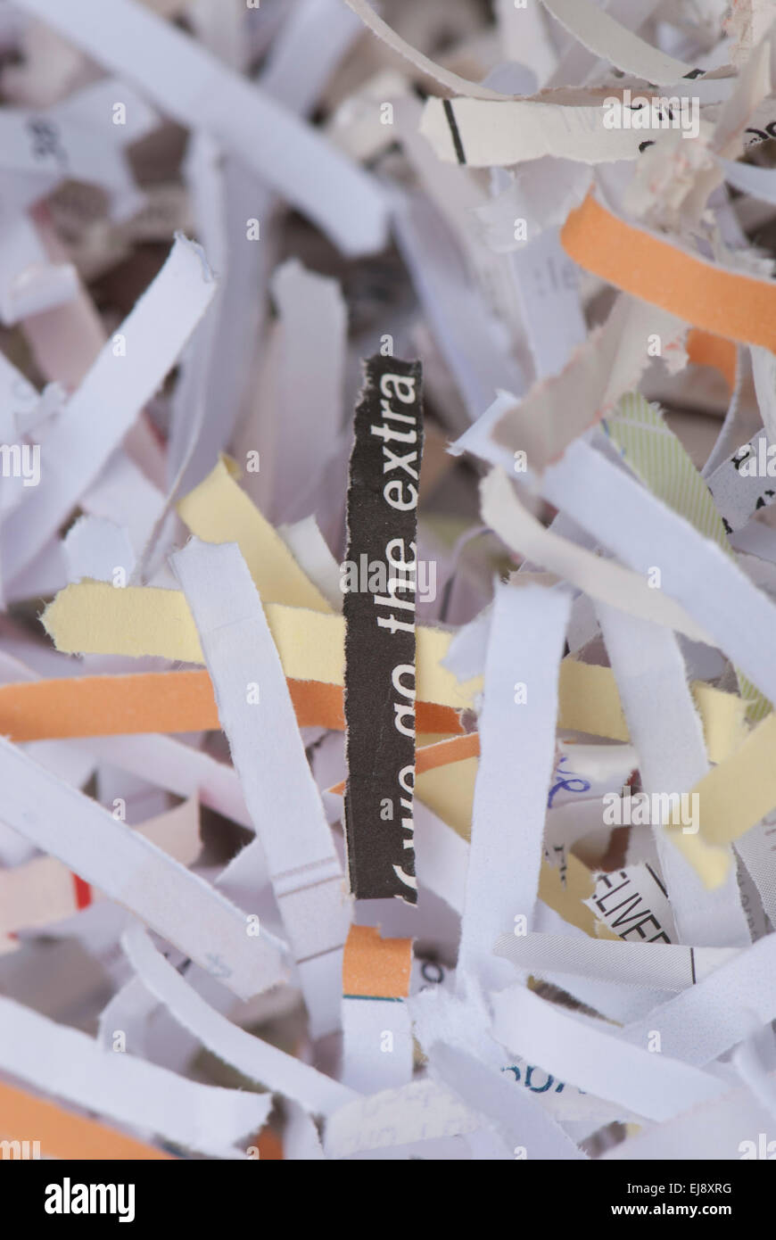 Shredding documents, receipts, personal papers Stock Photo - Alamy