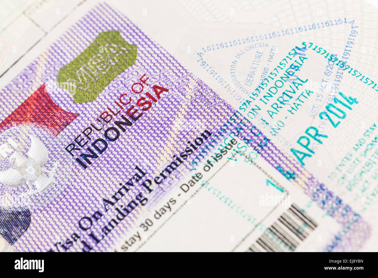 Indonesia visa hi-res stock photography and images - Alamy